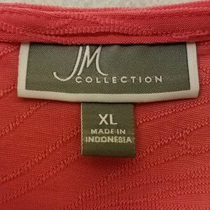 JM Collection | Tops | Jm Collection Pink Textured Jacquard Top | Poshmark